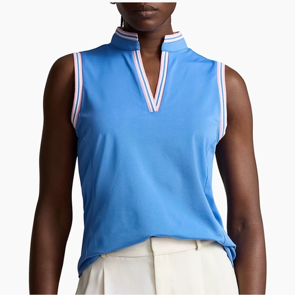 RLX Ralph Lauren | Tops | New Ralph Lauren Rlx Golf Tailored Fit Piqu Sleeveless Shirt Blue ...